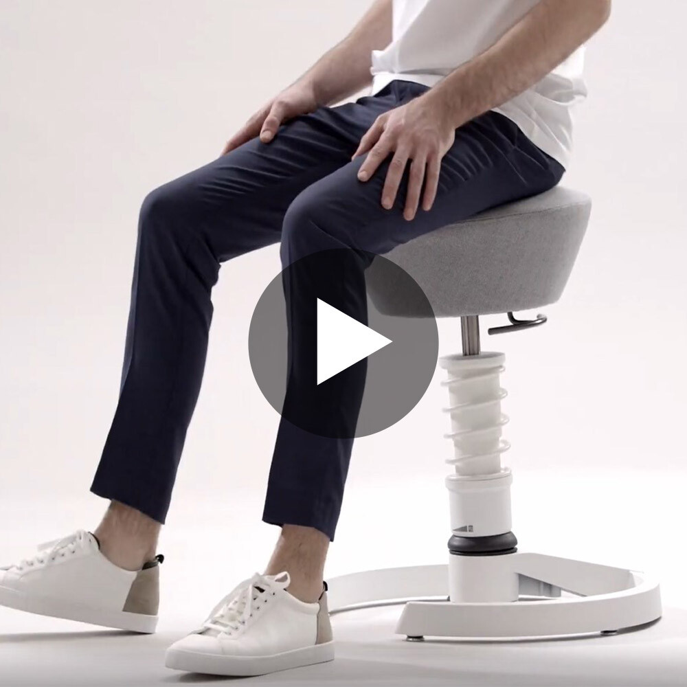 Aeris Swopper Work mit Lehne und Rollen | Air-Mesh: Schwarz | Feder ...